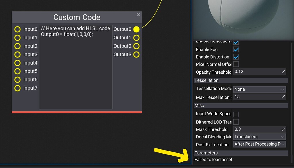 Parameters don't work with Custom Code - Graphics - Flax Forum