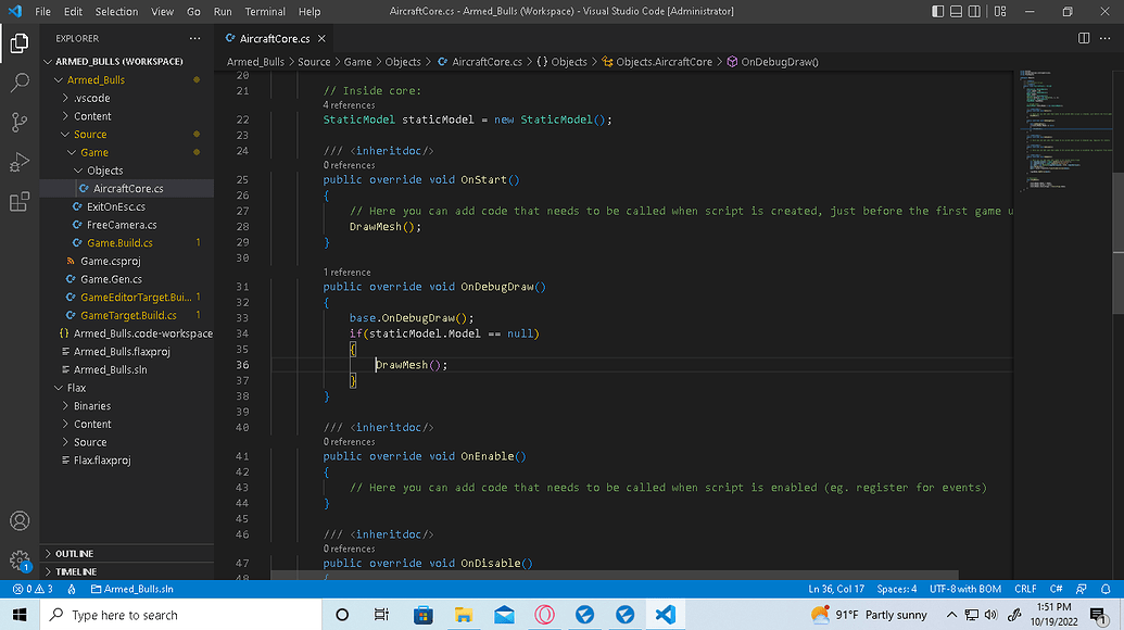 How to draw a mesh without in playmode - C# - Flax Forum